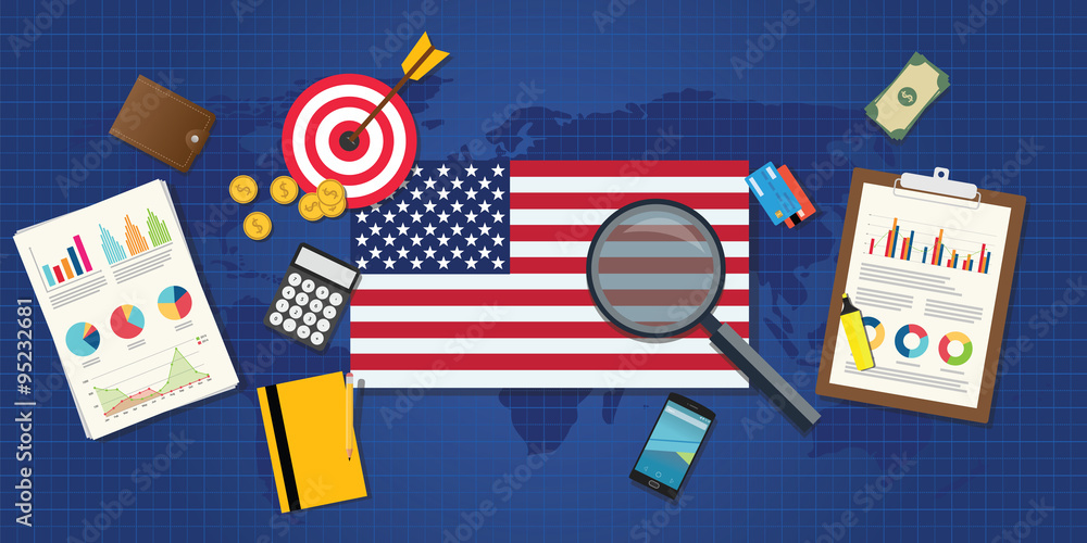 america economy economic rising with good chart and graph and good ...