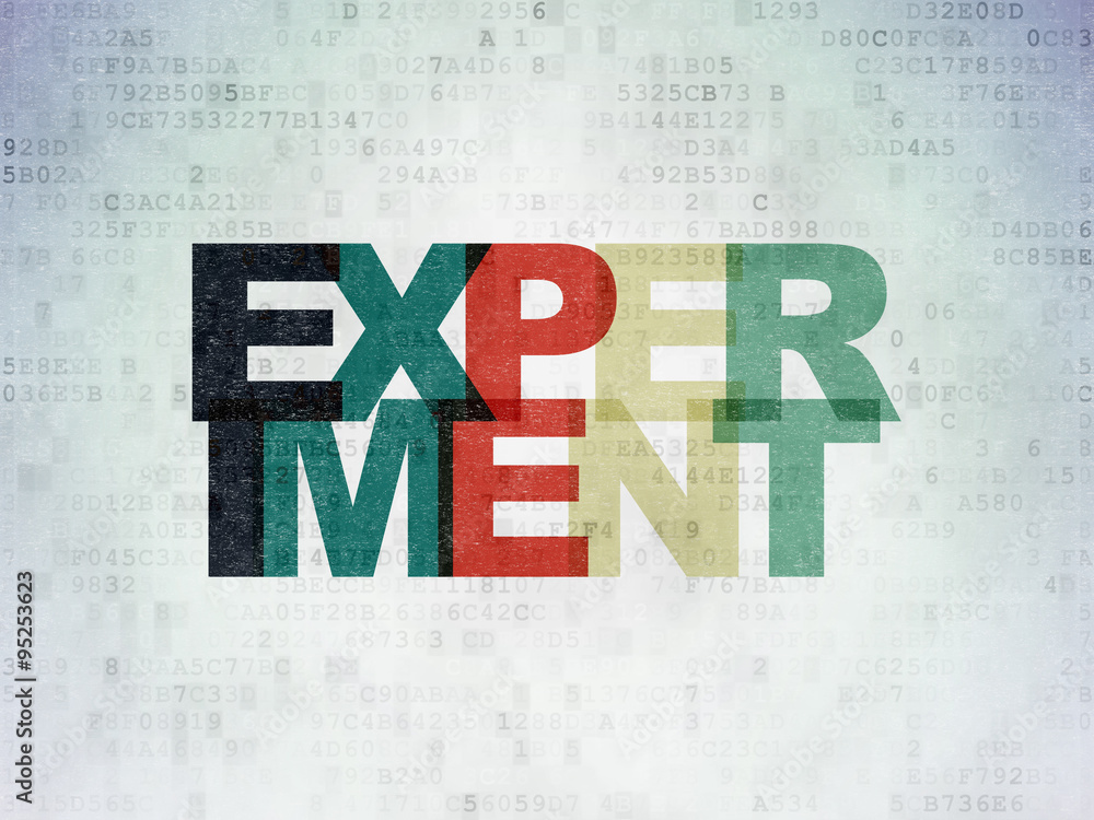 Science concept: Experiment on Digital Paper background Stock ...