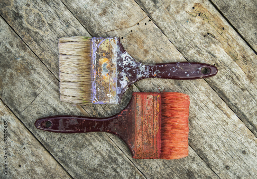 old brushes Stock Photo | Adobe Stock