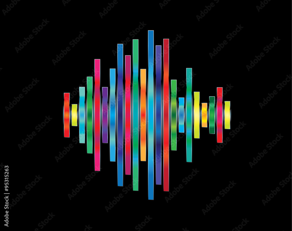 Colorful waveform Stock Vector | Adobe Stock