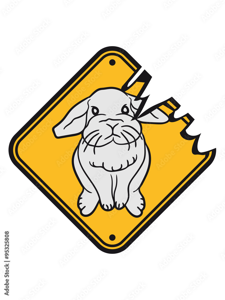 warning danger warning sign dangerous killer bunny rabbit evil monsters ...