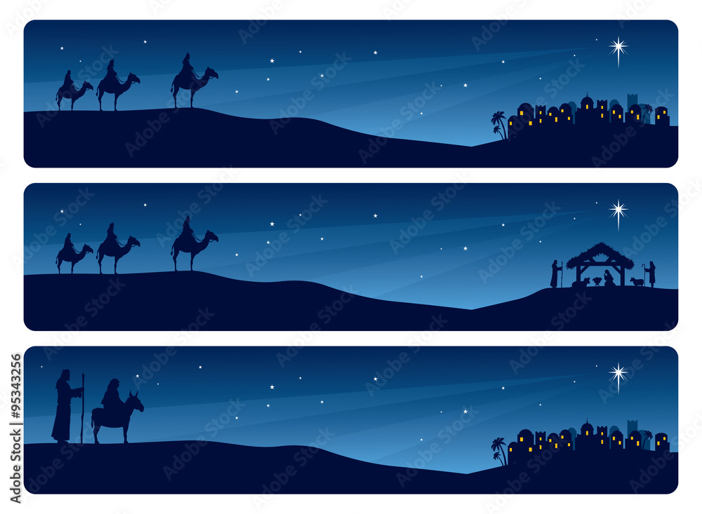 Nativity Banner Stock Vector | Adobe Stock