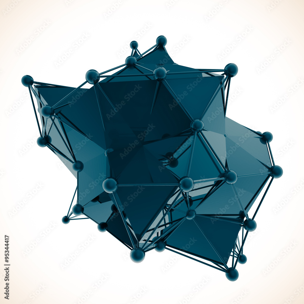 Structure 3d render computer graphics CG. Crystal illustration. One ...