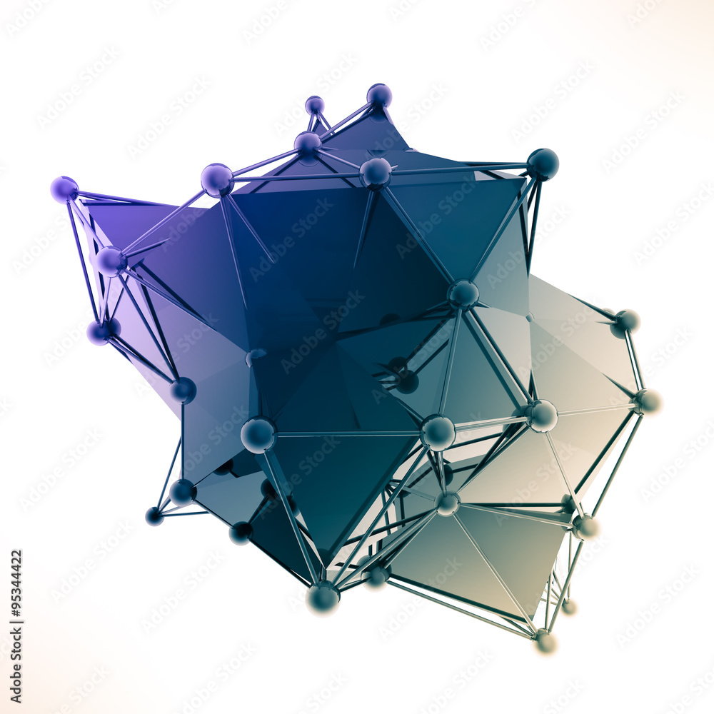 Structure 3d render computer graphics CG. Crystal illustration. One ...