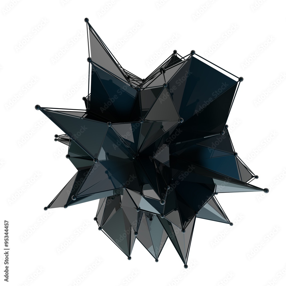 Structure 3d render computer graphics CG. Crystal illustration. One ...