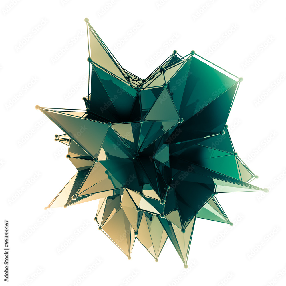 Structure 3d render computer graphics CG. Crystal illustration. One ...