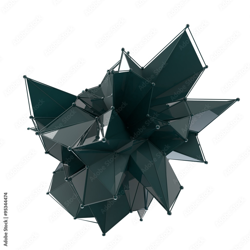 Structure 3d render computer graphics CG. Crystal illustration. One ...