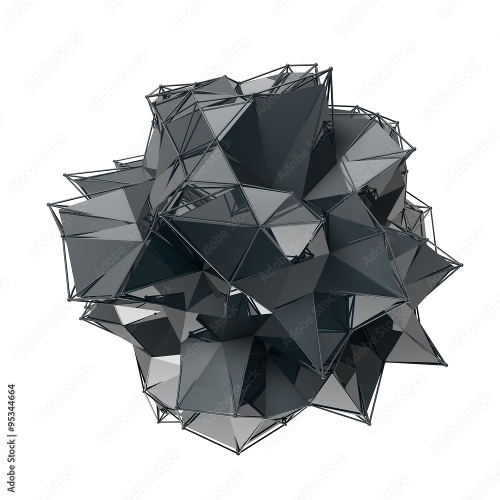 Structure 3d render computer graphics CG. Crystal illustration. One ...