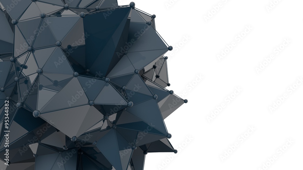 Structure 3d render computer graphics CG. Crystal illustration. One ...