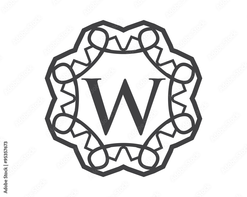 W Monogram Royal Letter Logo Stock Vector | Adobe Stock