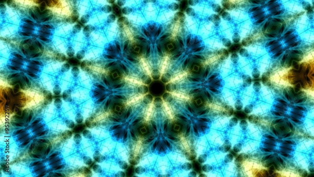 Psychedelic kaleidoscope background - 4K. Computer generated image to ...