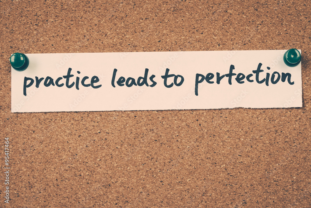 practice leads to perfection Stock Photo | Adobe Stock