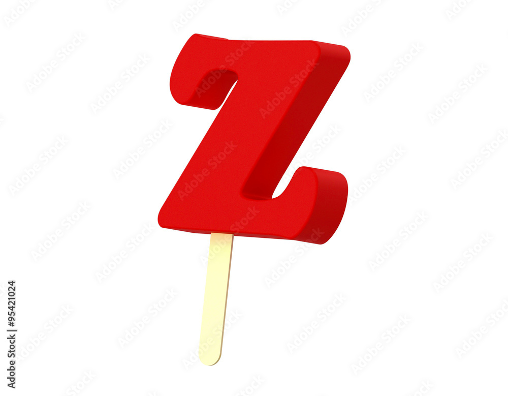 Red candy alphabet letter Z Stock-Illustration | Adobe Stock