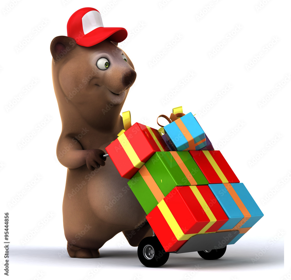 Fun bear Stock Illustration | Adobe Stock