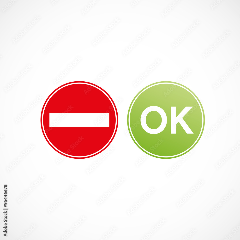 Vettoriale Stock interdit,autoriser | Adobe Stock