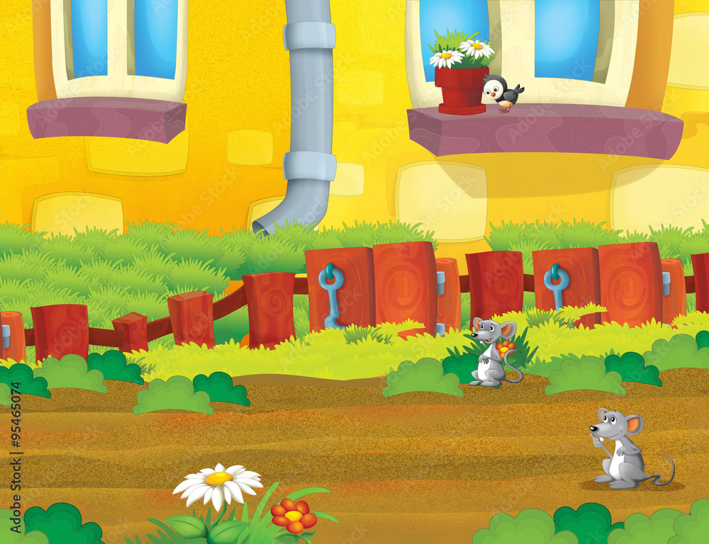 Cartoon scene - background - illustration for the children Stock ...