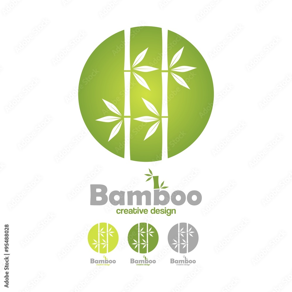 Abstract icon bamboo in circle. Bamboo With Circle Design Logo Icon ...