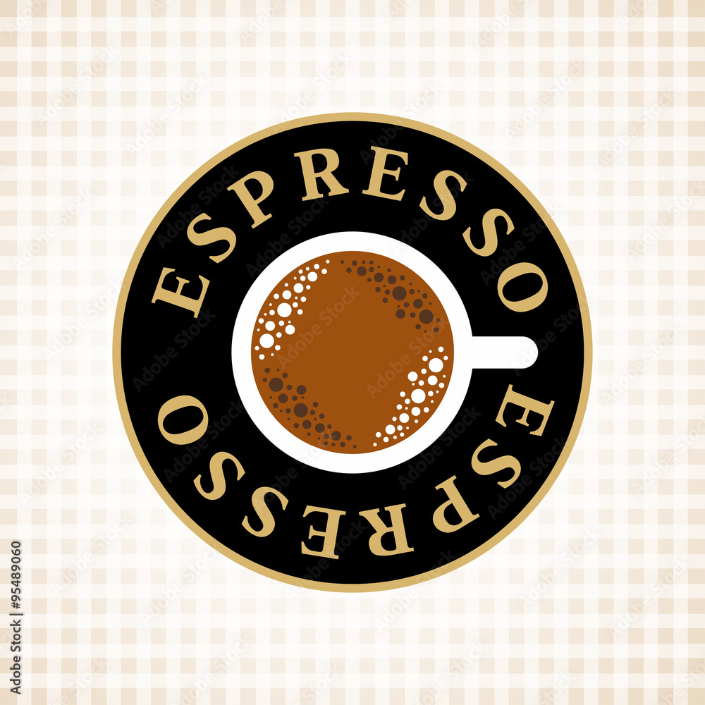 Espresso. Coffee. Cup. Vector color logo. Stock Vector | Adobe Stock