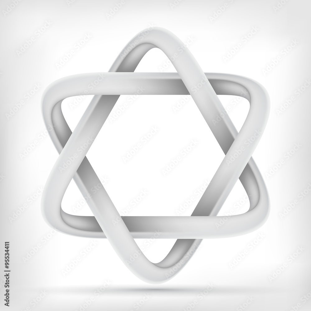 Hexagonal star shape infinite mobius loop Stock Vector | Adobe Stock