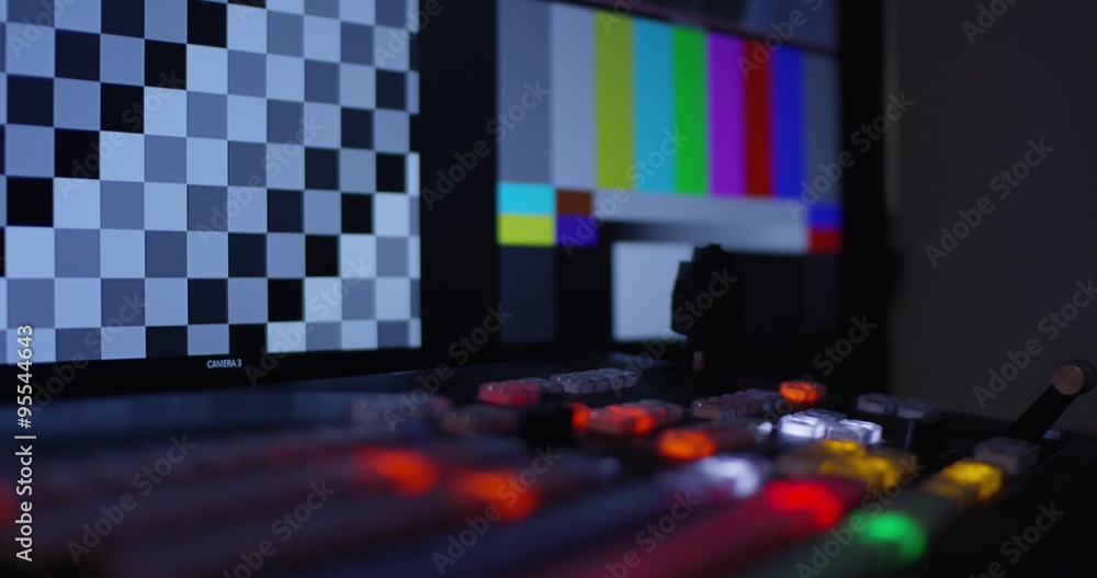 Hand Pulling The T-Bar On A Video Switcher Stock Video | Adobe Stock