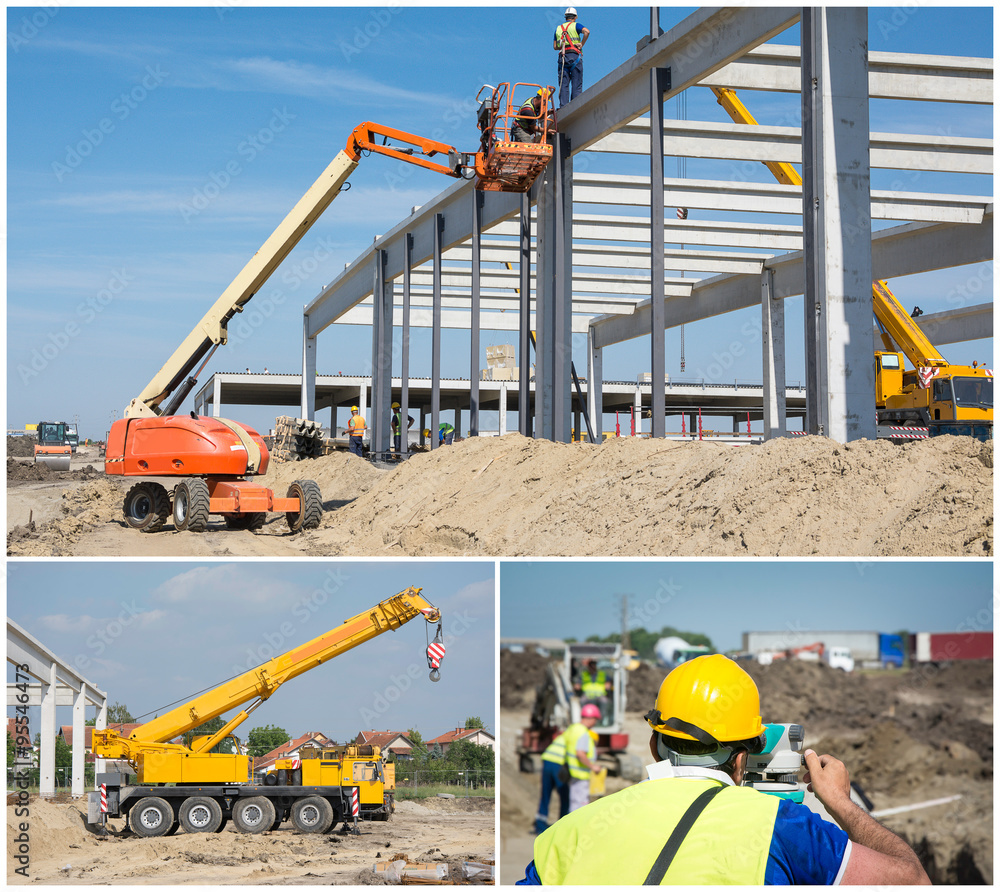 Construction site collage foto de Stock | Adobe Stock