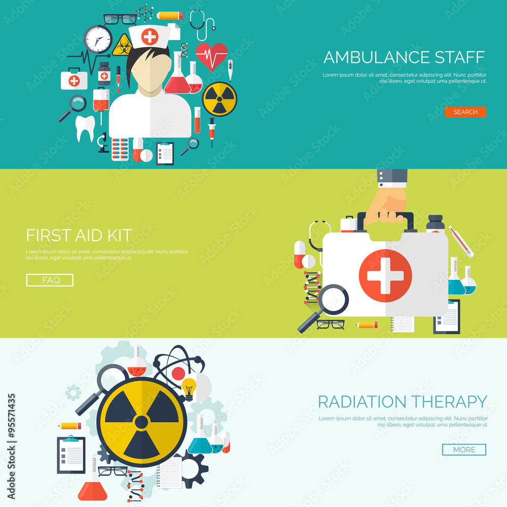 Vector illustration. Flat medical background. Health care ,first aid ...