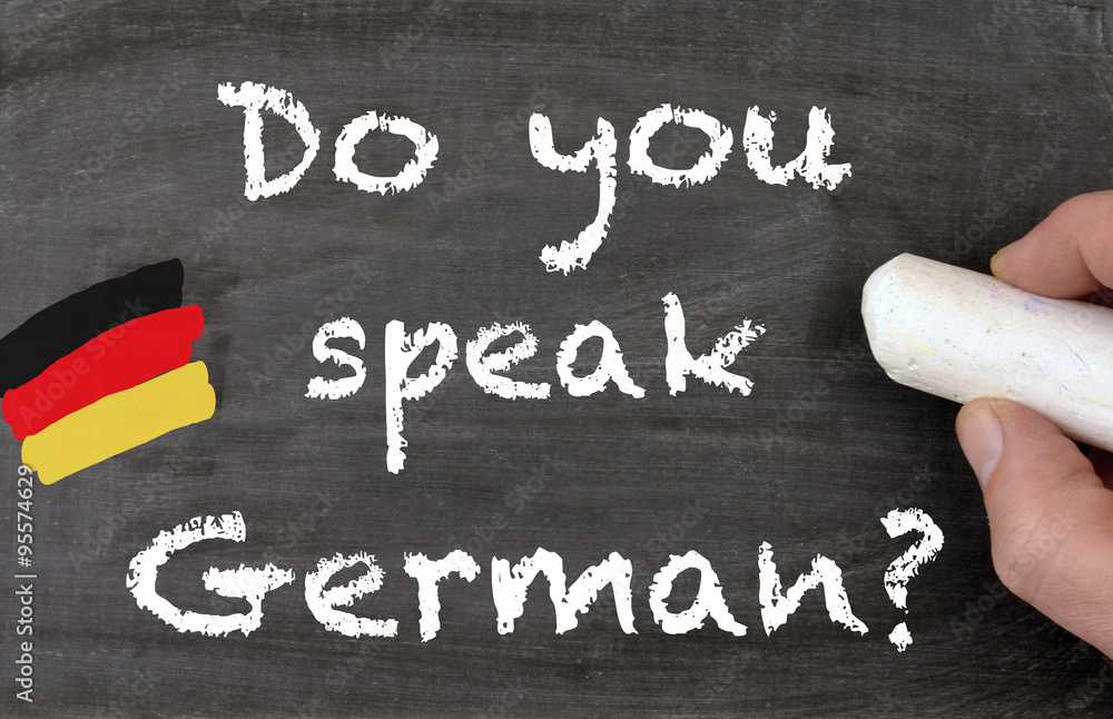 Do you speak German Chalkboard Stock-Foto | Adobe Stock