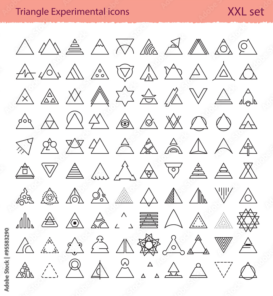 Triangle experimental icons Stock Vector | Adobe Stock