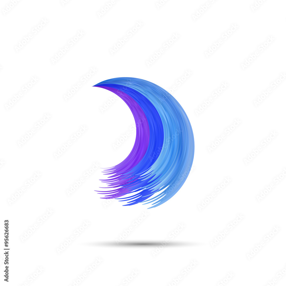 Logo template Three waves Stock Vector | Adobe Stock