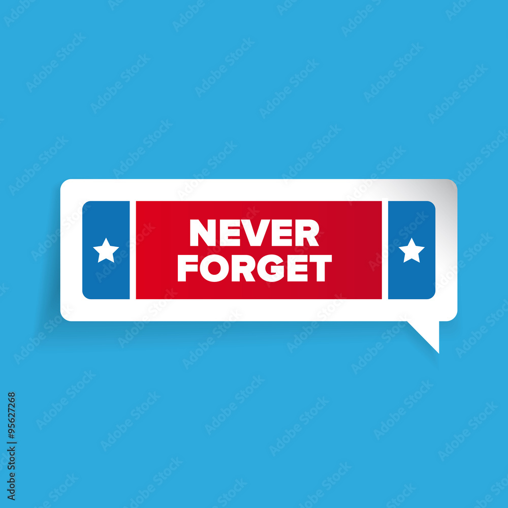 Never forget label vector Stock Vector | Adobe Stock