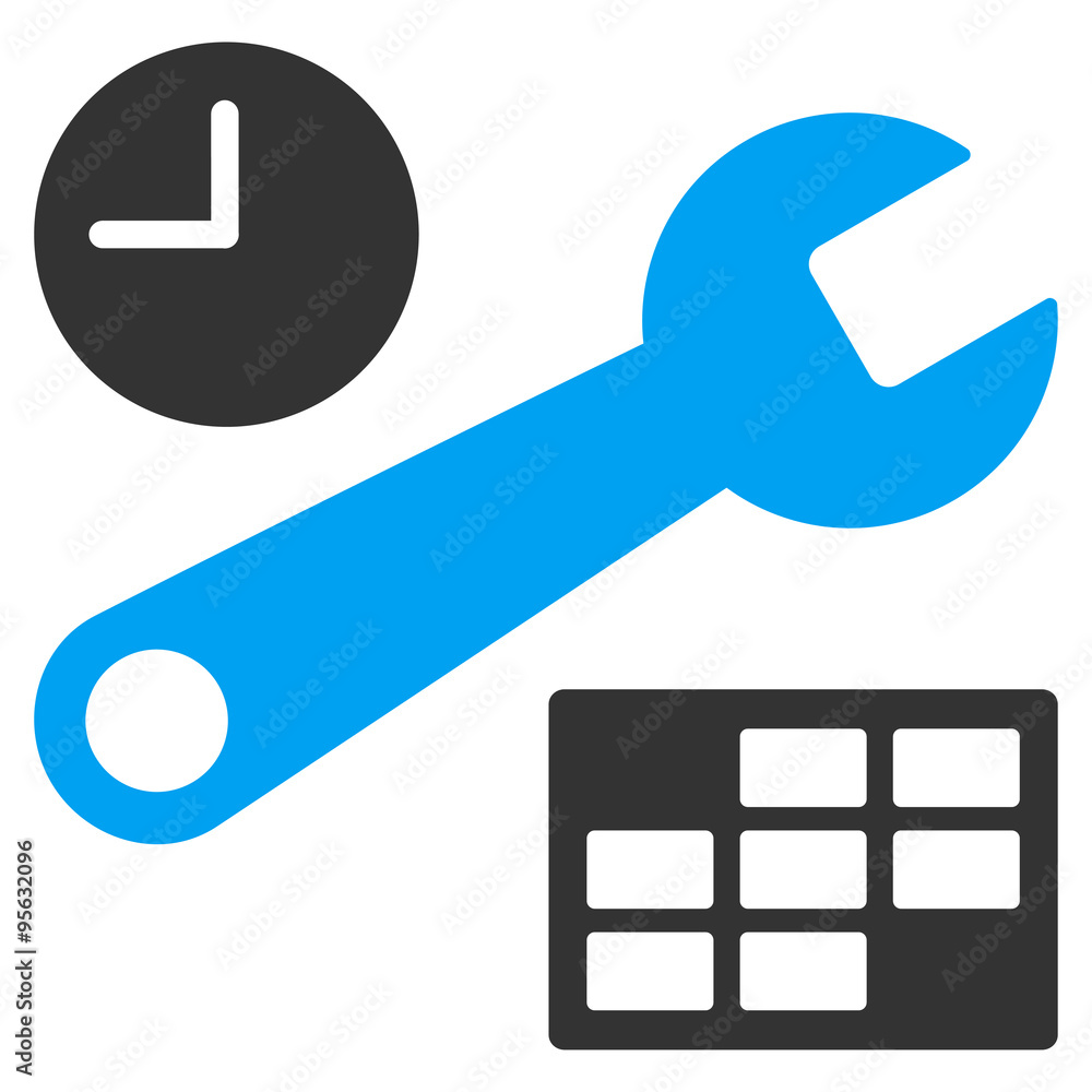 Date And Time Setup Icon Stock Vector | Adobe Stock