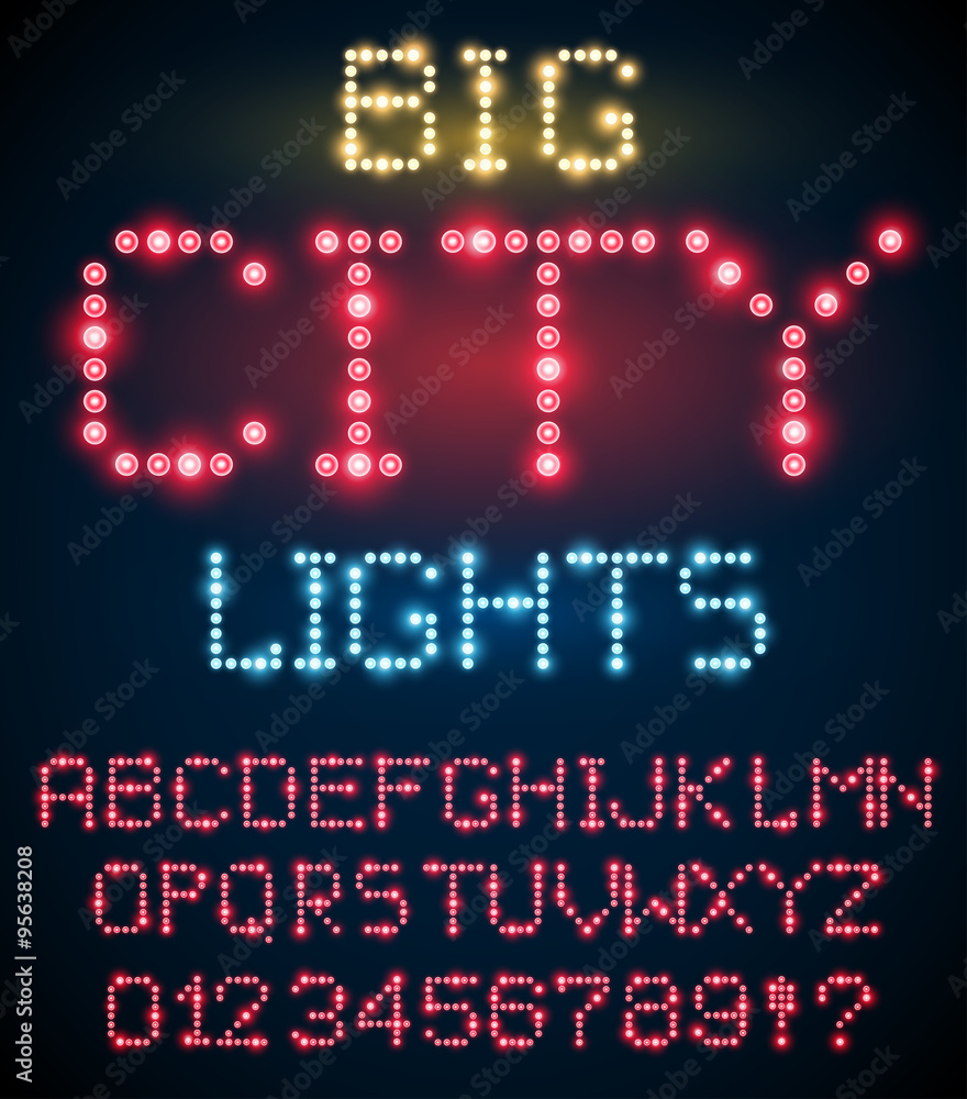 Light font set Stock Vector | Adobe Stock