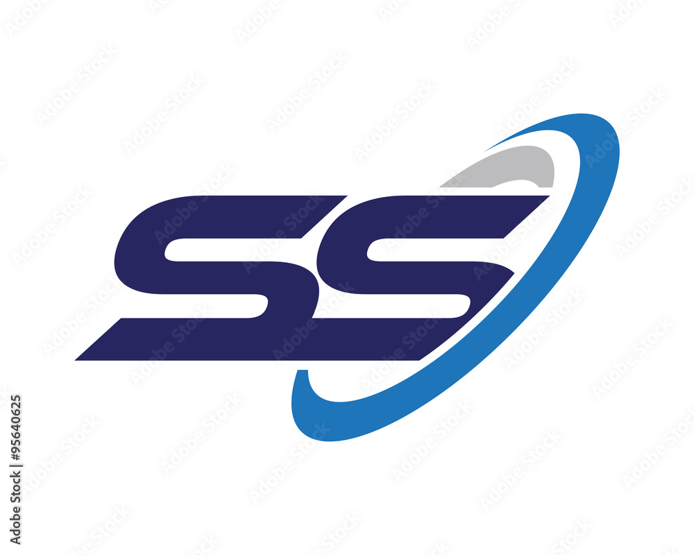 SS Letter Swoosh Media Technology Logo Stock Vector | Adobe Stock