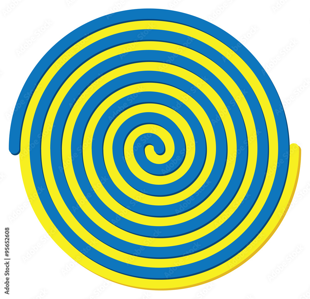 Blue and Yellow spiral Stock Vector | Adobe Stock