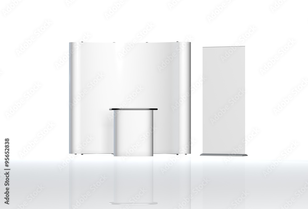 Trade exhibition stand, Exhibition Stand round, 3D rendering ...