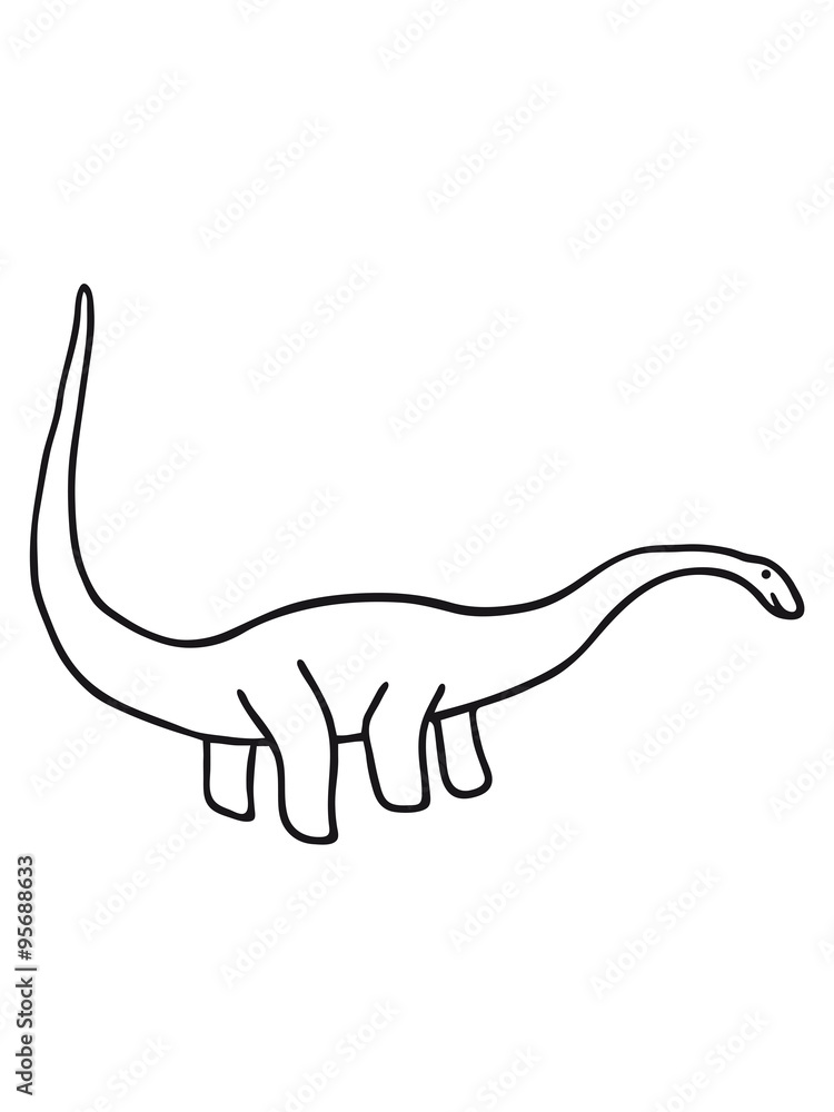 langhals dinosaur brontosaurus Stock-Illustration | Adobe Stock