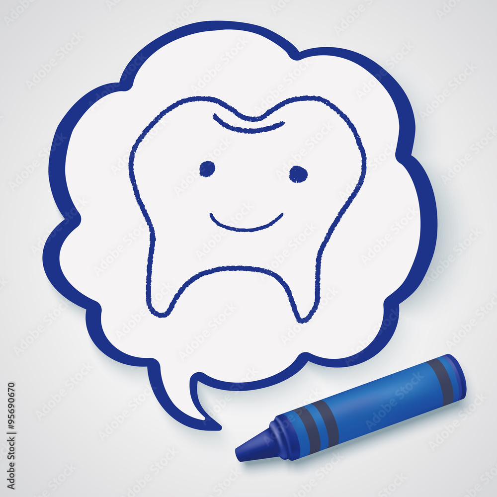 Doodle Tooth Stock Vector | Adobe Stock