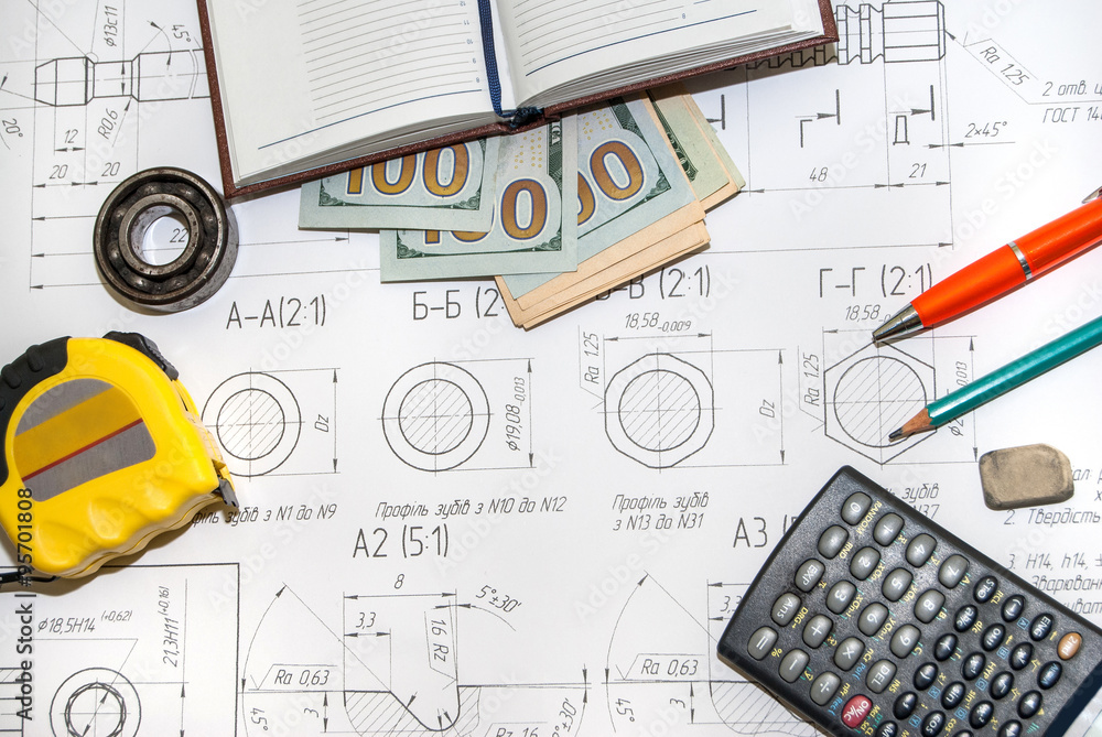 Technical drawing Stock Photo | Adobe Stock