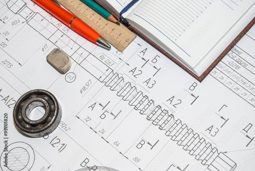 Technical drawing Stock Photo | Adobe Stock
