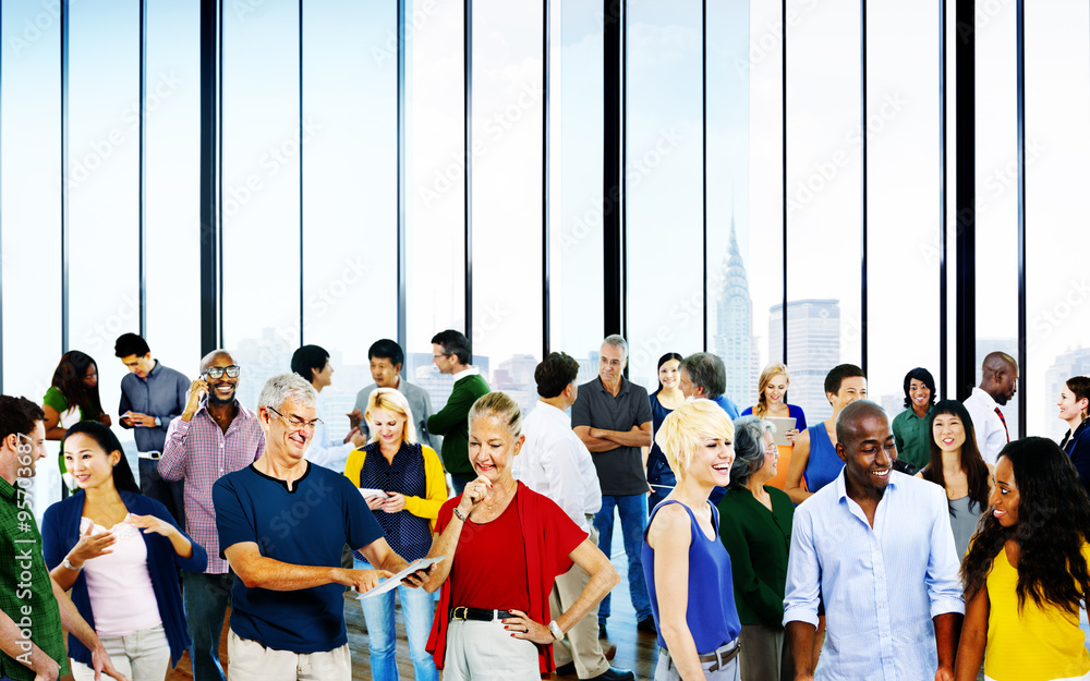 Group People Casual Community Diversity Talking Interaction Conc Stock ...