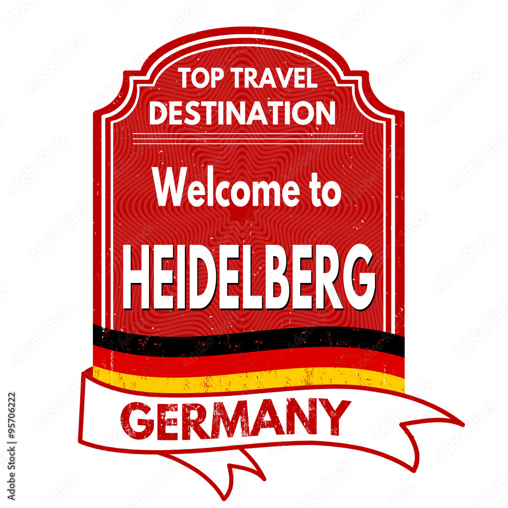 Welcome to Heidelberg stamp Stock Vector | Adobe Stock