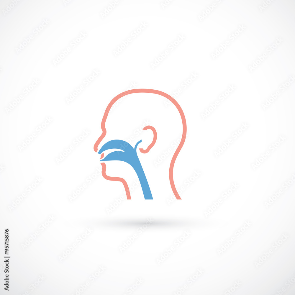 Ear, nose and throat medical symbol Stock Vector | Adobe Stock