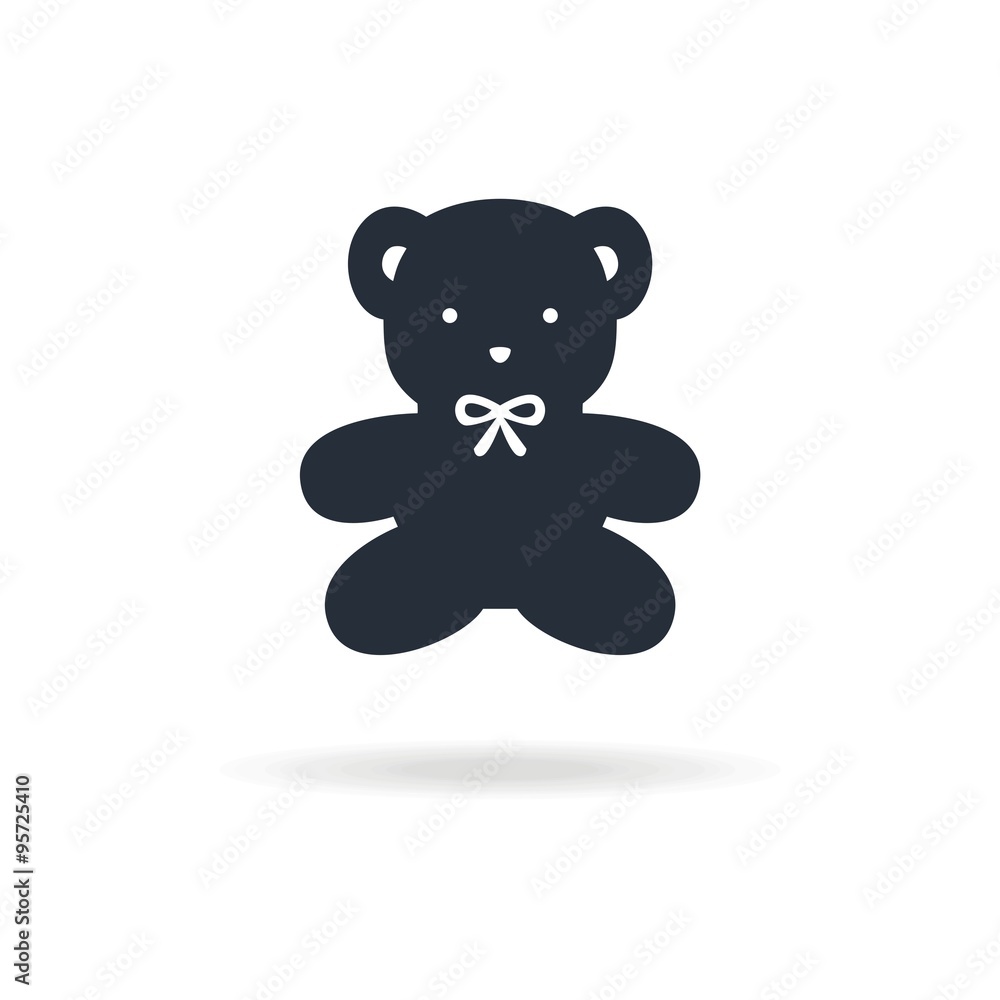 icon of bear toy. Icon for birthday or another special day, for ...