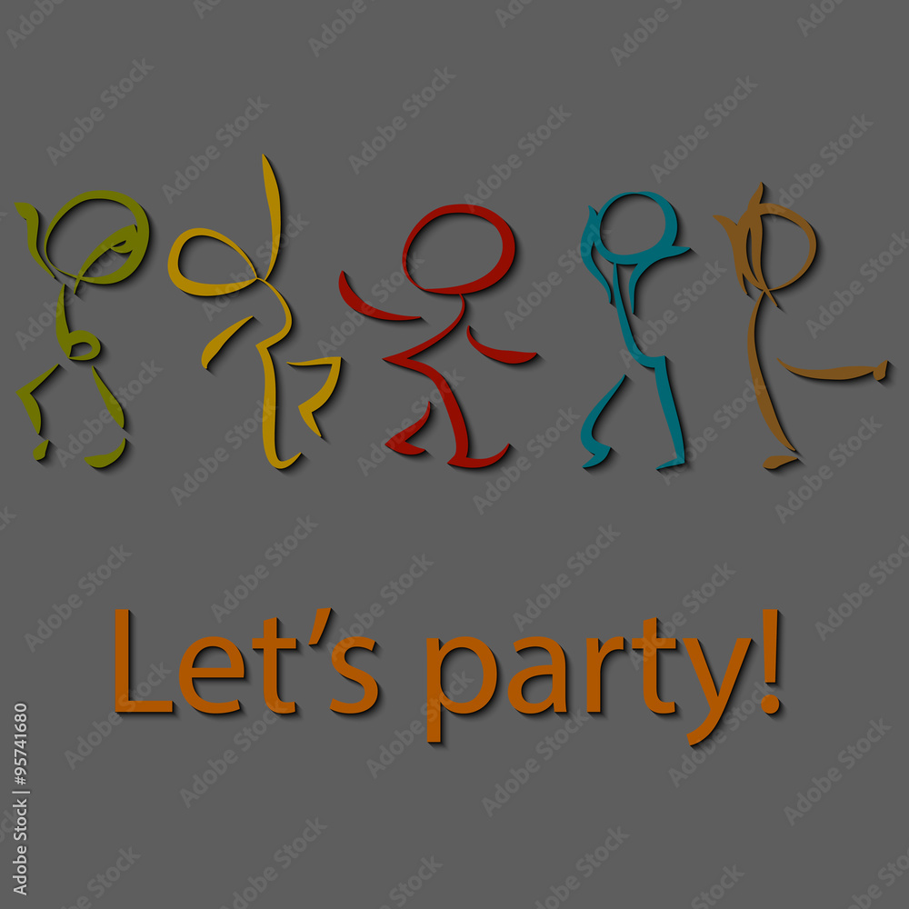 Let's party Stock Vector | Adobe Stock