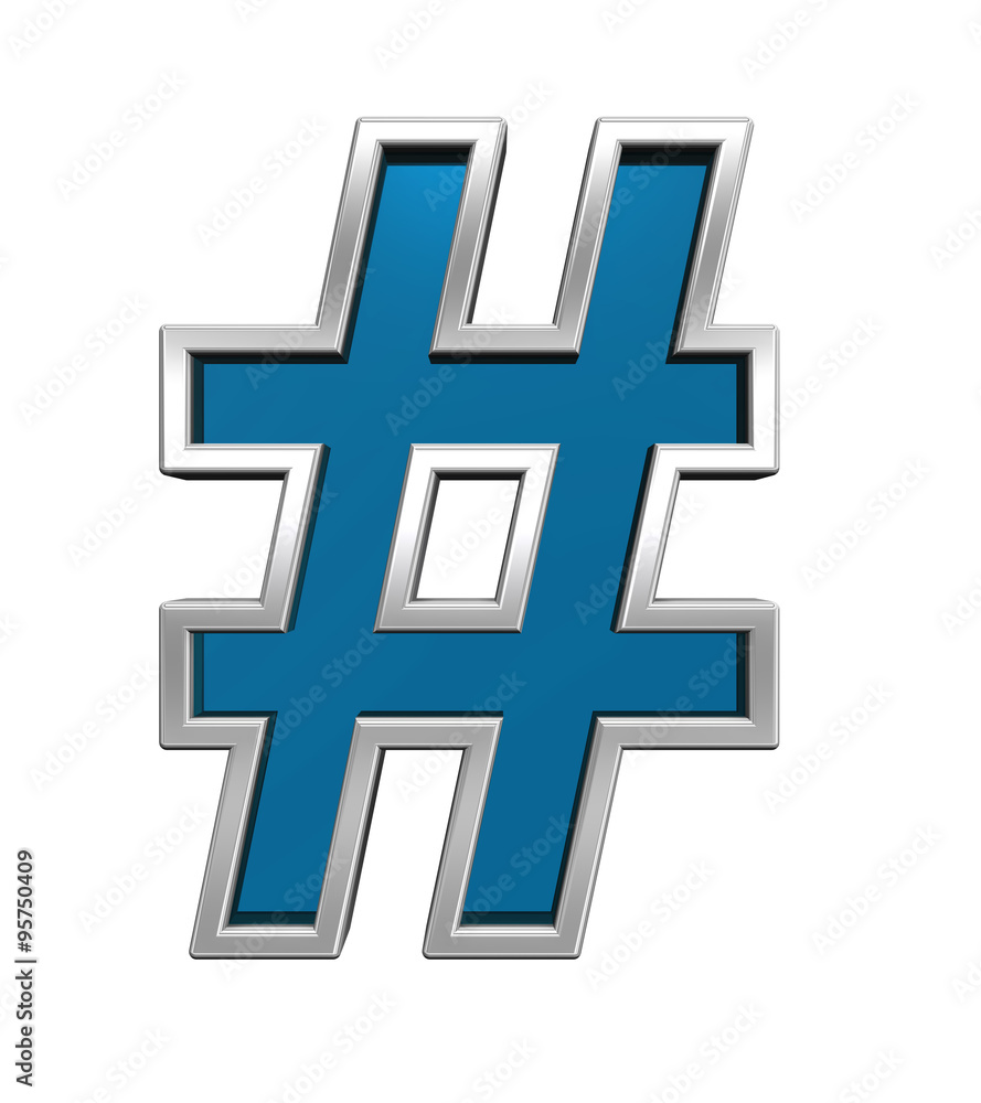 Number mark sign from blue glass with chrome frame alphabet set ...