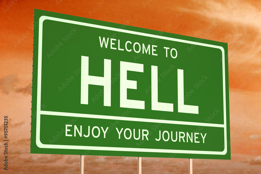 Welcome to Hell concept ilustração do Stock | Adobe Stock