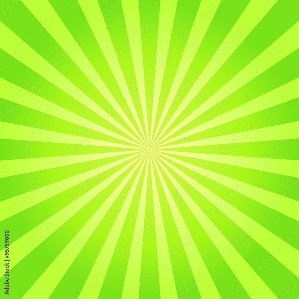 Green sunburst texture. Abstract background. Vector illustration. Stock ...