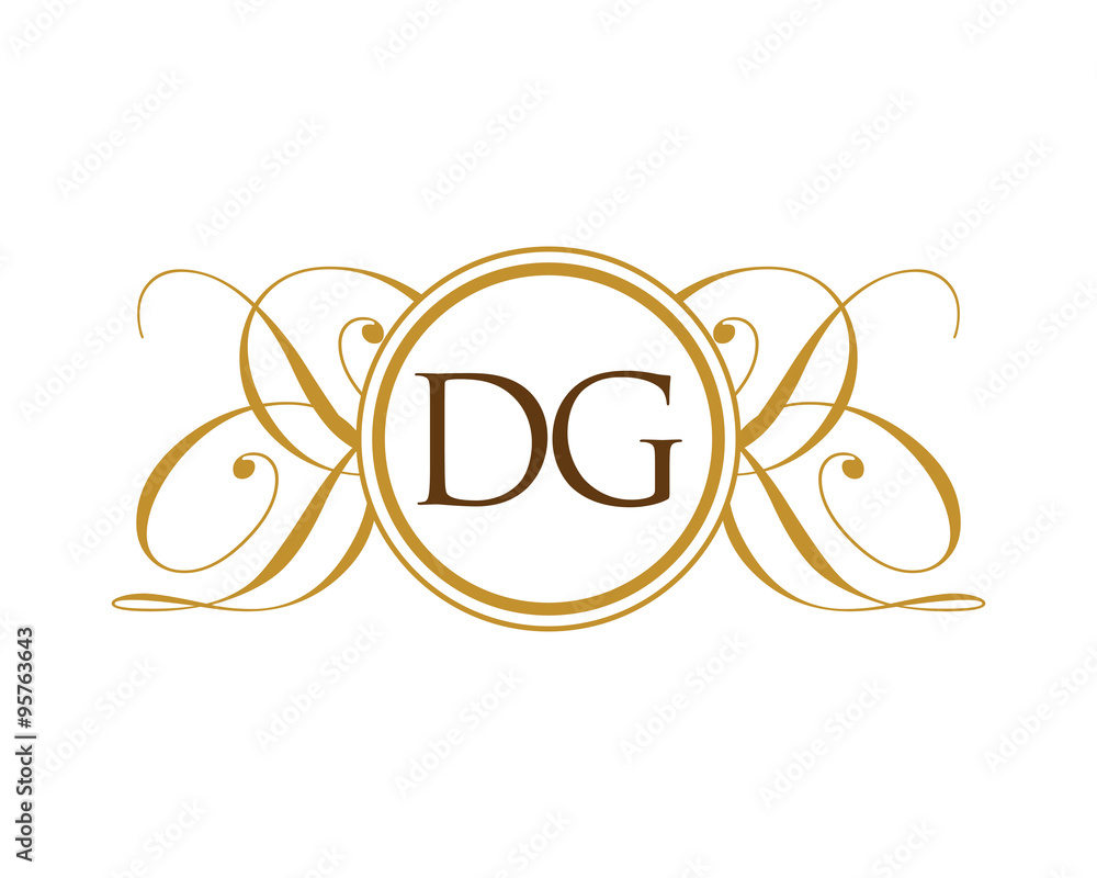 DG Luxury ornament initial Logo Stock Vector | Adobe Stock
