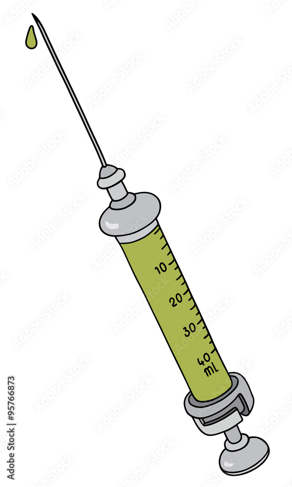 Vintage Syringe Drawing