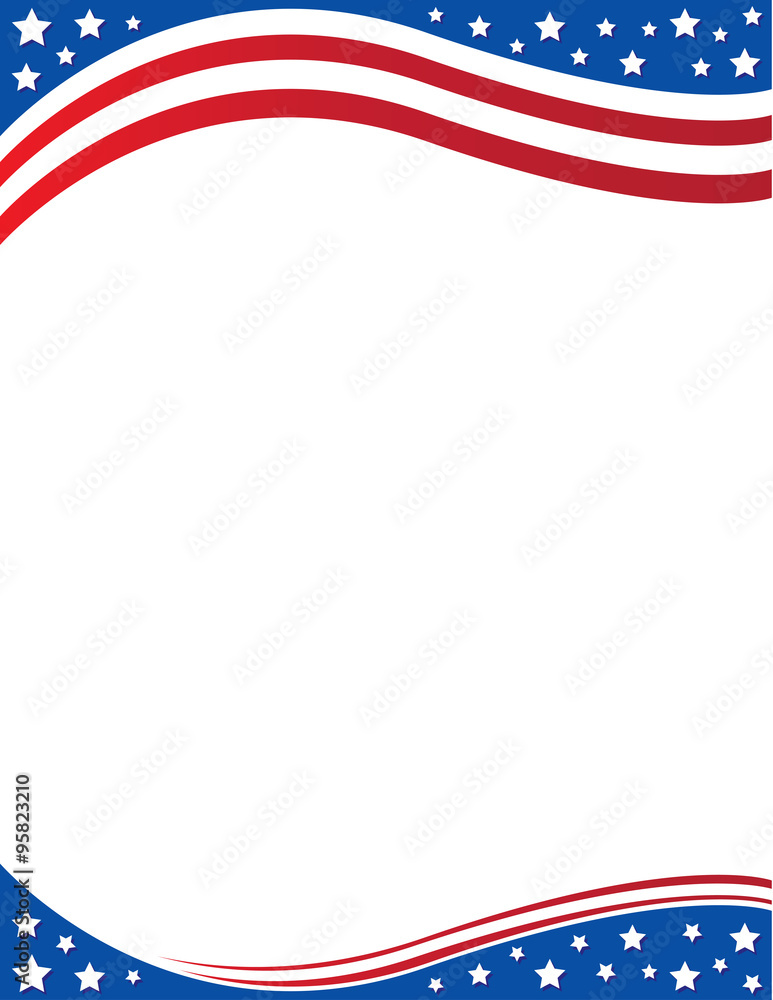 Patriotic Letterhead Background Stock Vector | Adobe Stock